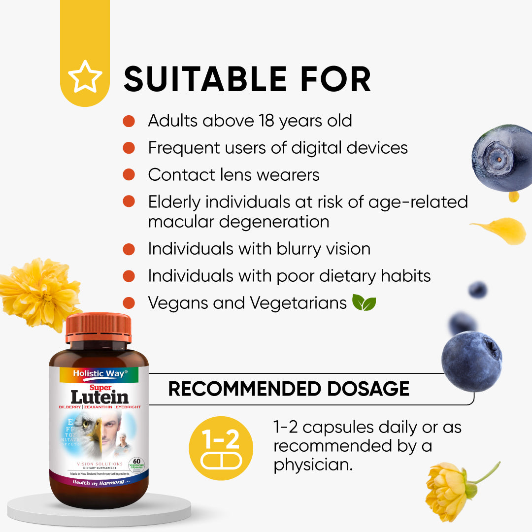 [Bundle of 2] Holistic Way Super Lutein (60 Vegetarian Capsules)