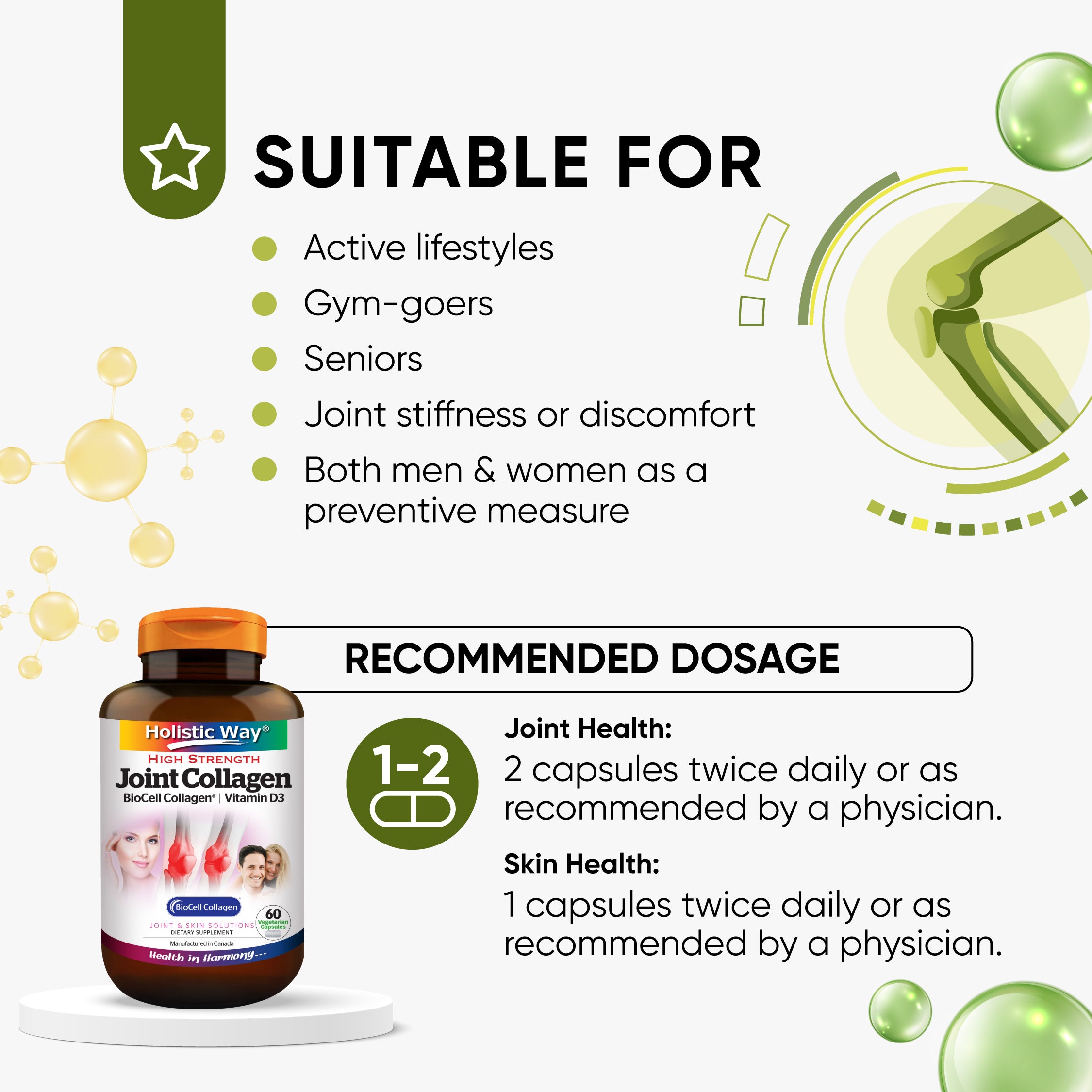 [Bundle of 3] Holistic Way Joint Collagen (60 Caps)