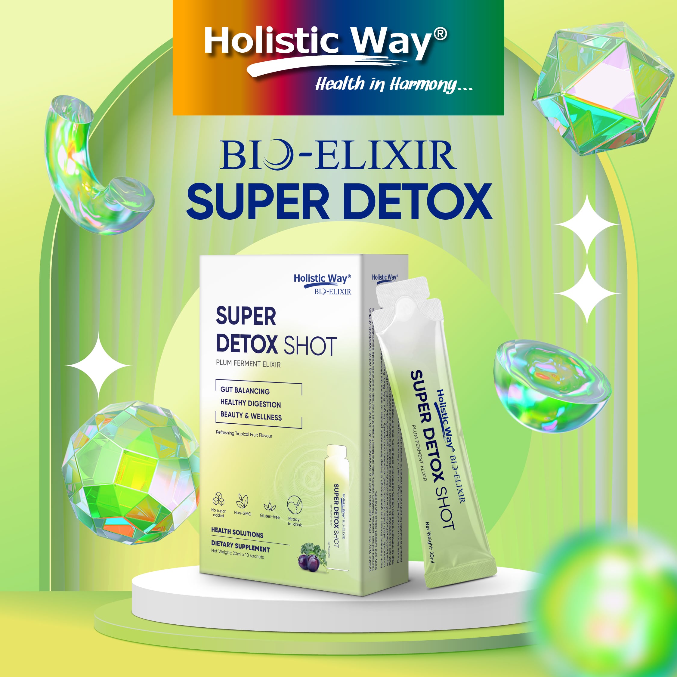 Holistic Way Bio-Elixir Super Detox Shot (10 Sachets)