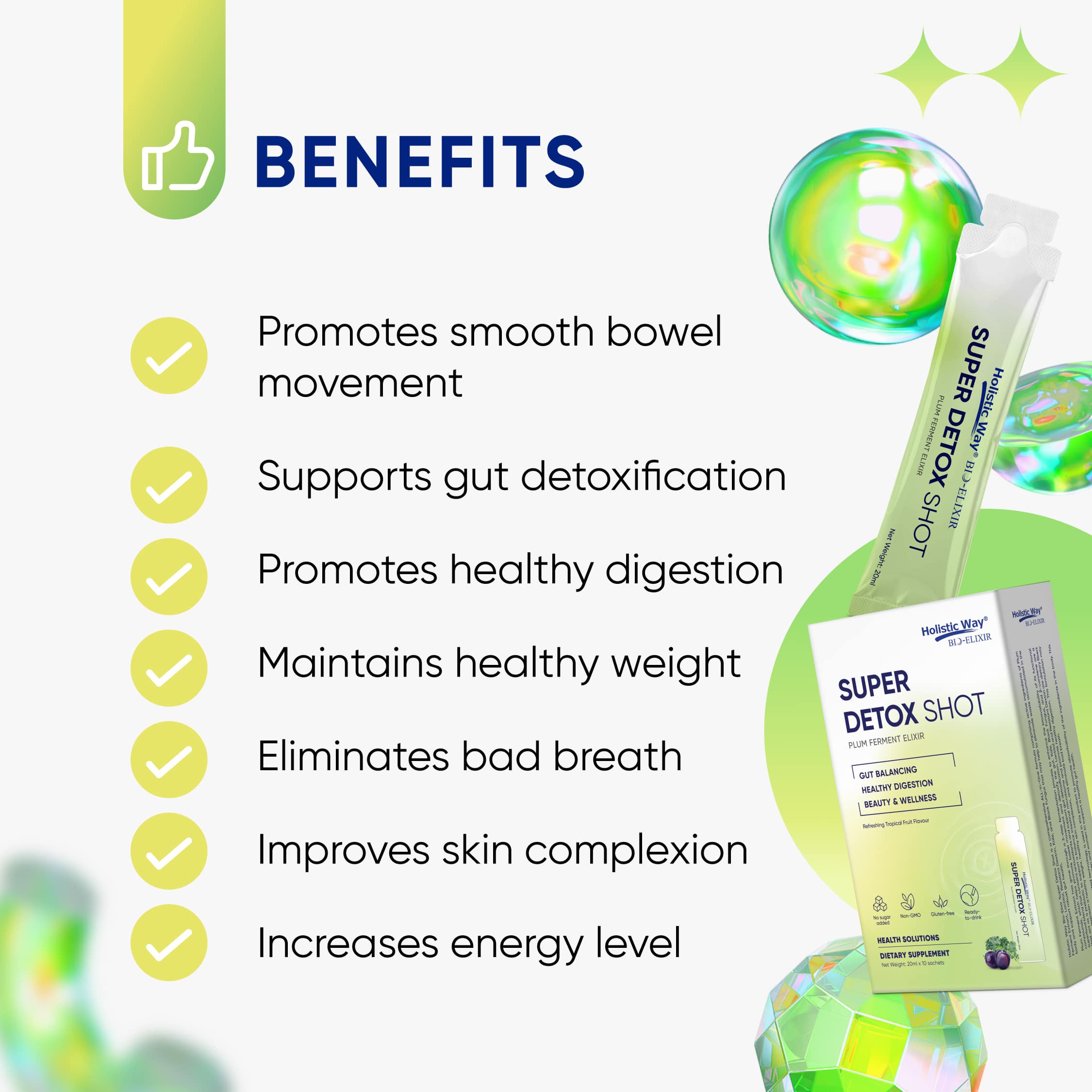 Holistic Way Bio-Elixir Super Detox Shot (10 Sachets)