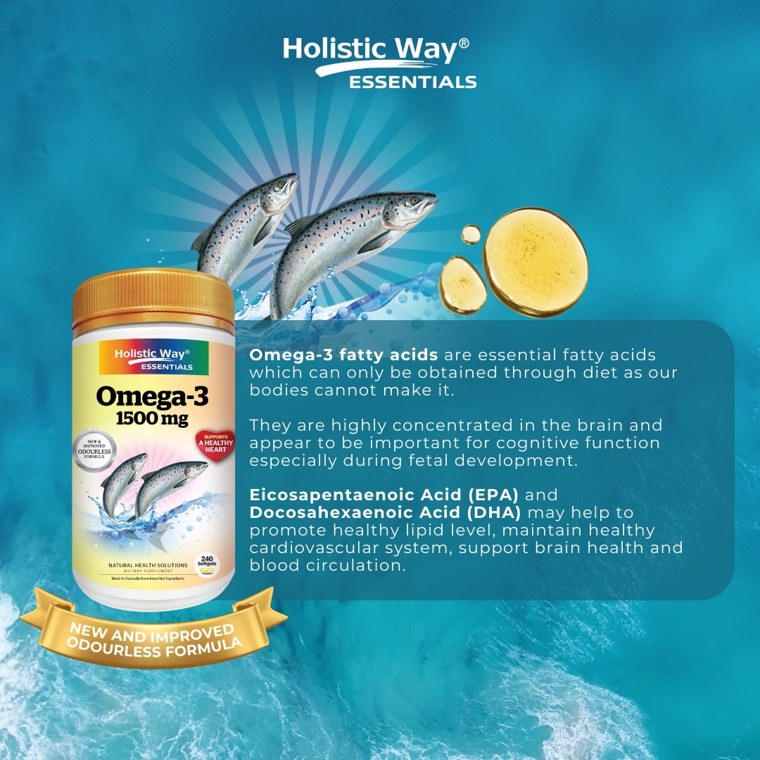 Holistic Way Essentials High Strength Omega 3 1500mg (240 Softgels)