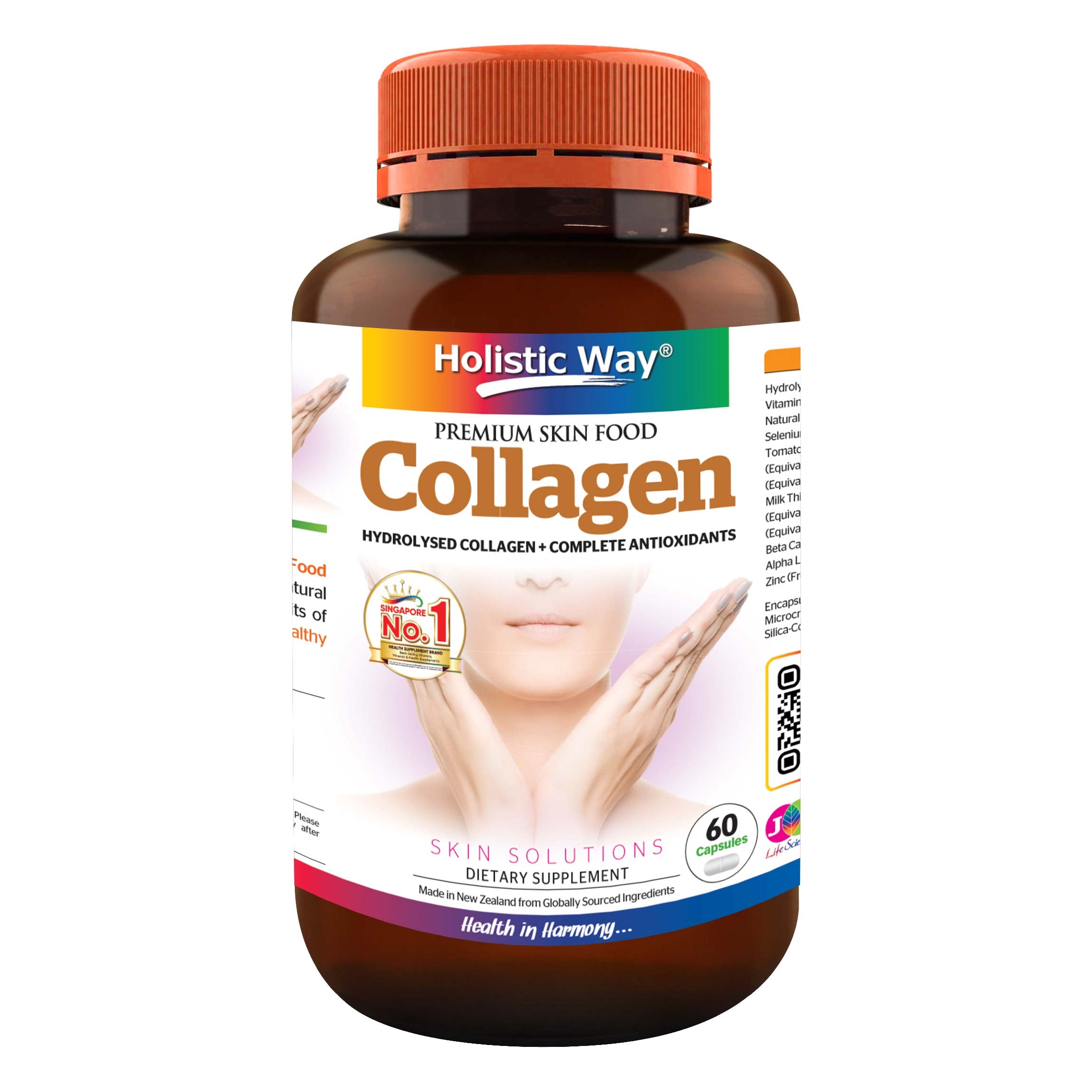 Holistic Way Collagen - Marine Collagen + Complete Antioxidants (60 Veg ...