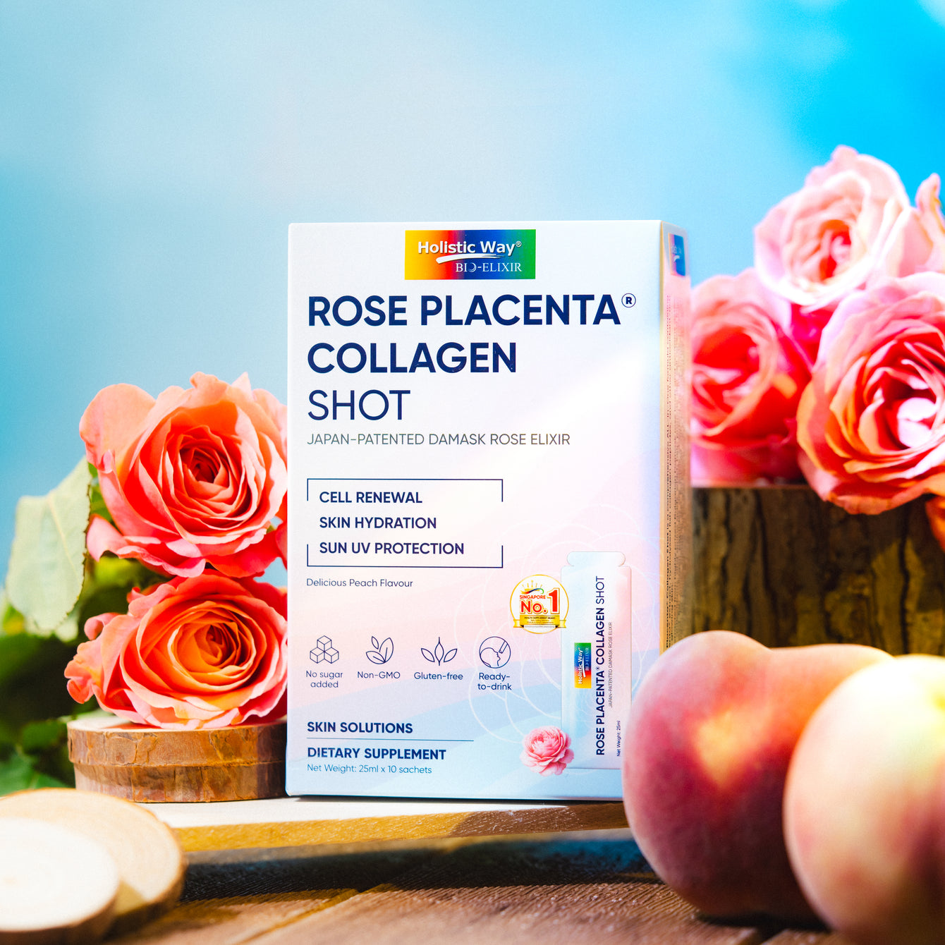 Buy Holistic Way Rose Placenta® Collagen Shot – Radiant Skin & Collagen ...